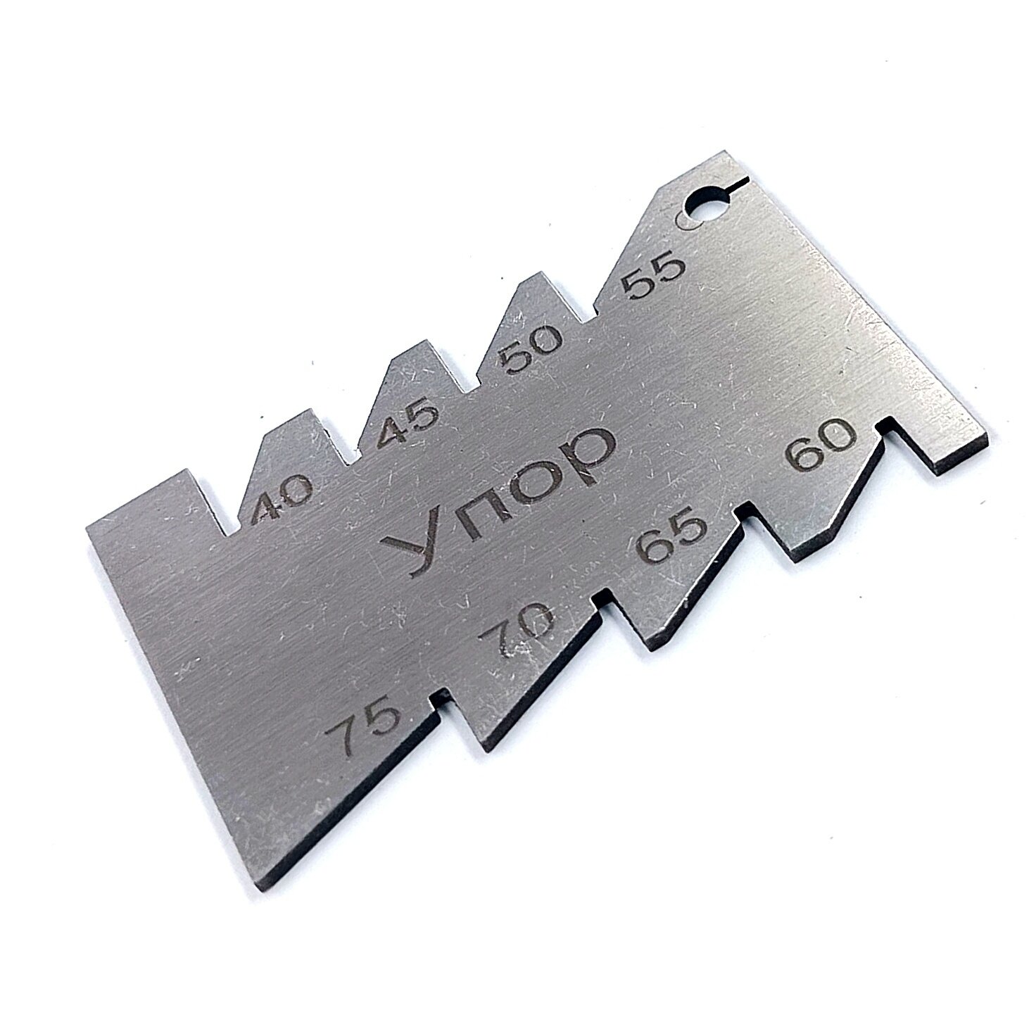 Шаблон 40 45 50 55 60 65 70 75 градусов для заточки упорной резьбы