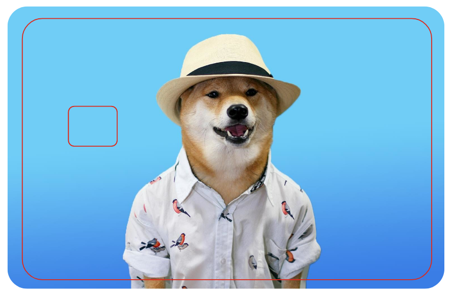 Наклейка на банковскую карту, стикер на карту, собака