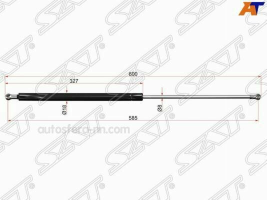 SAT ST96624626 Амортизатор крышки багажника Chevrolet Captiva 06-15 / Opel Antara 06-15 (Справа=Слева)