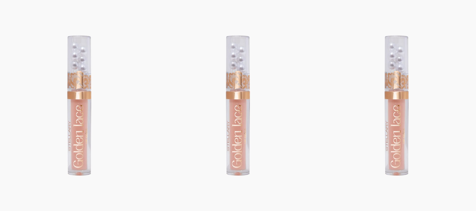 Блеск для губ Stellary, Golden Lace, тон 02, 3 шт.