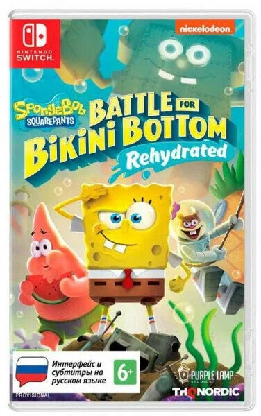 Игра SpongeBob SquarePants: Battle for Bikini Bottom - Rehydrated для Nintendo Switch, картридж, все страны