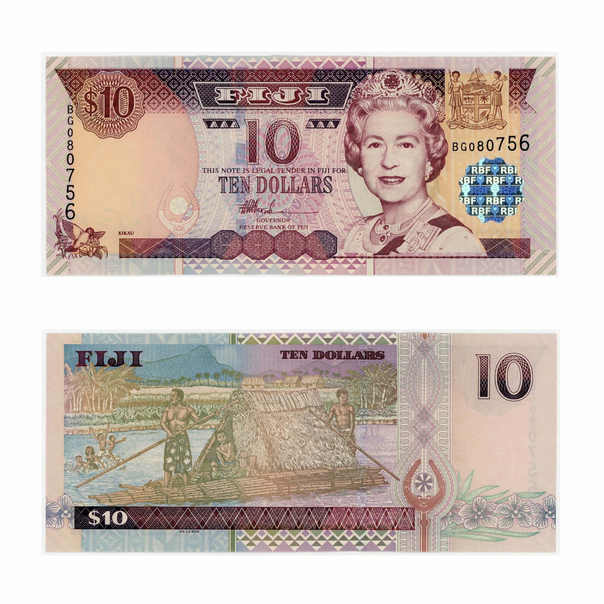 Банкнота Фиджи 10 долларов 2002 год Uncirculated (UNC) Pick 106