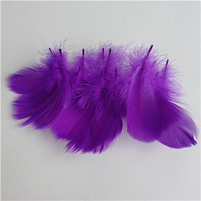 Перья декор фиолетовый 100шт/26