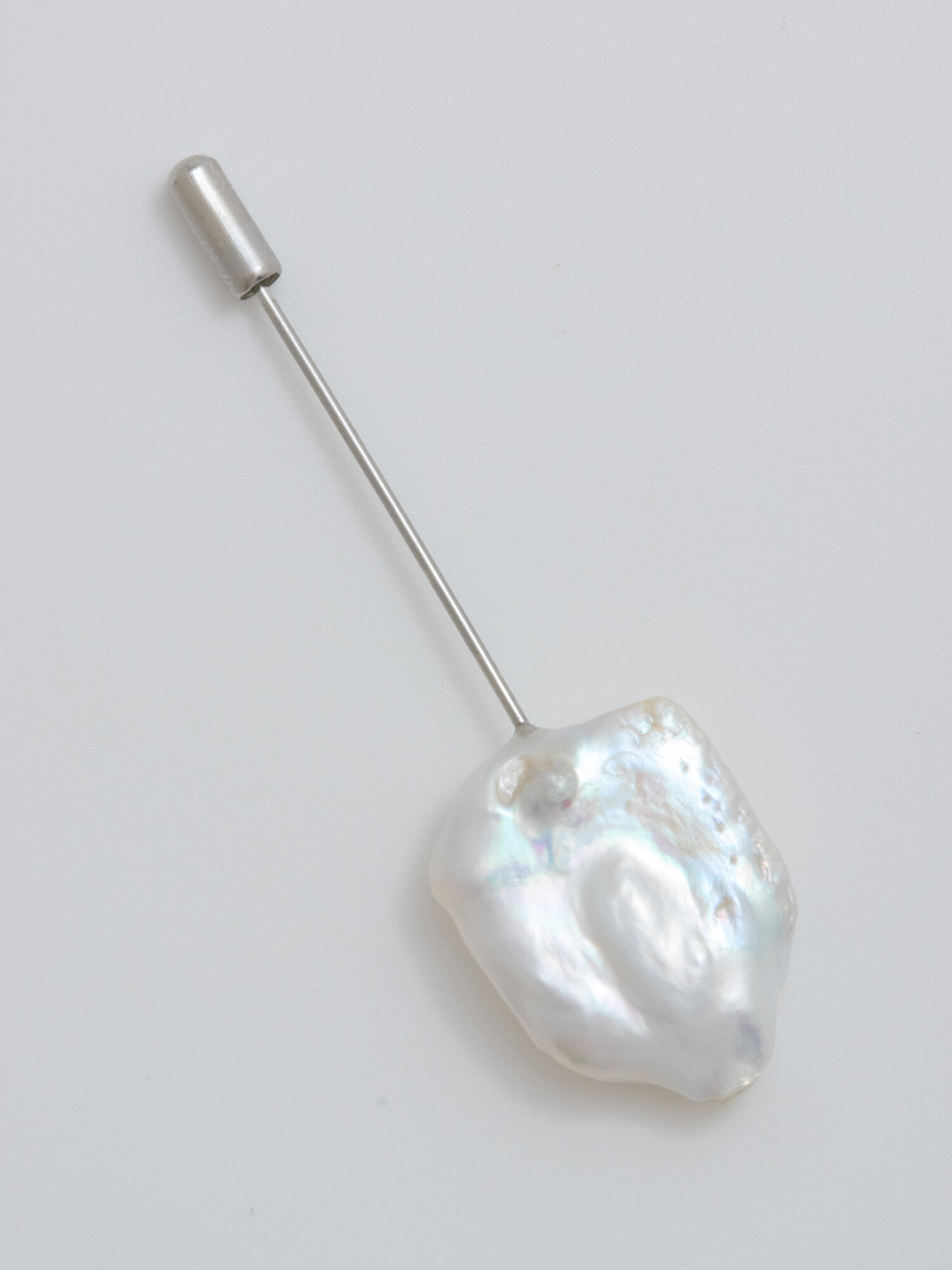 Брошь, жемчуг пресноводный культивированный