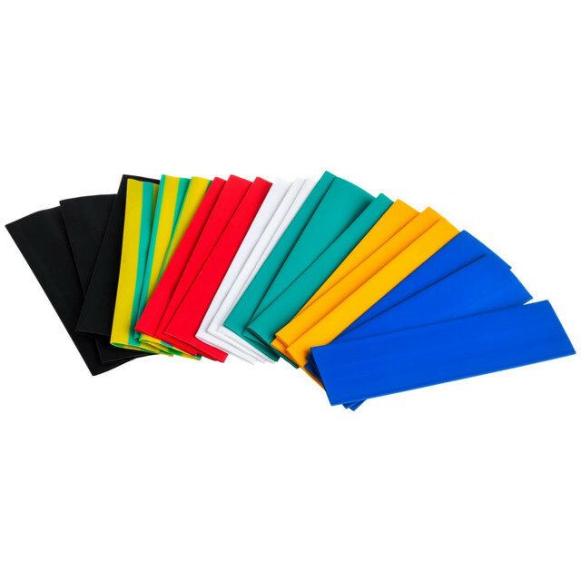 DORI набор термоусадочных трубок D16/8, 10 см, 21 шт, разноцветные для кабелей