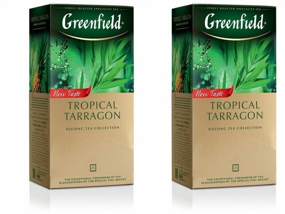 Greenfield Чай улун Tropical Tarragon, 25 пакетиков по 2 г, 2 уп