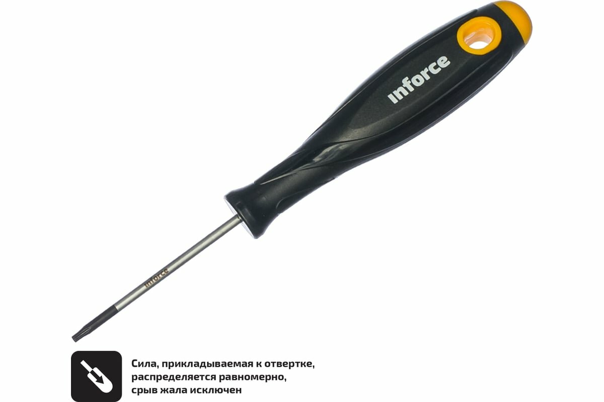 Отвертка TORX Inforce T20x100 06-09-68 профессиональная монтажная инструментальная