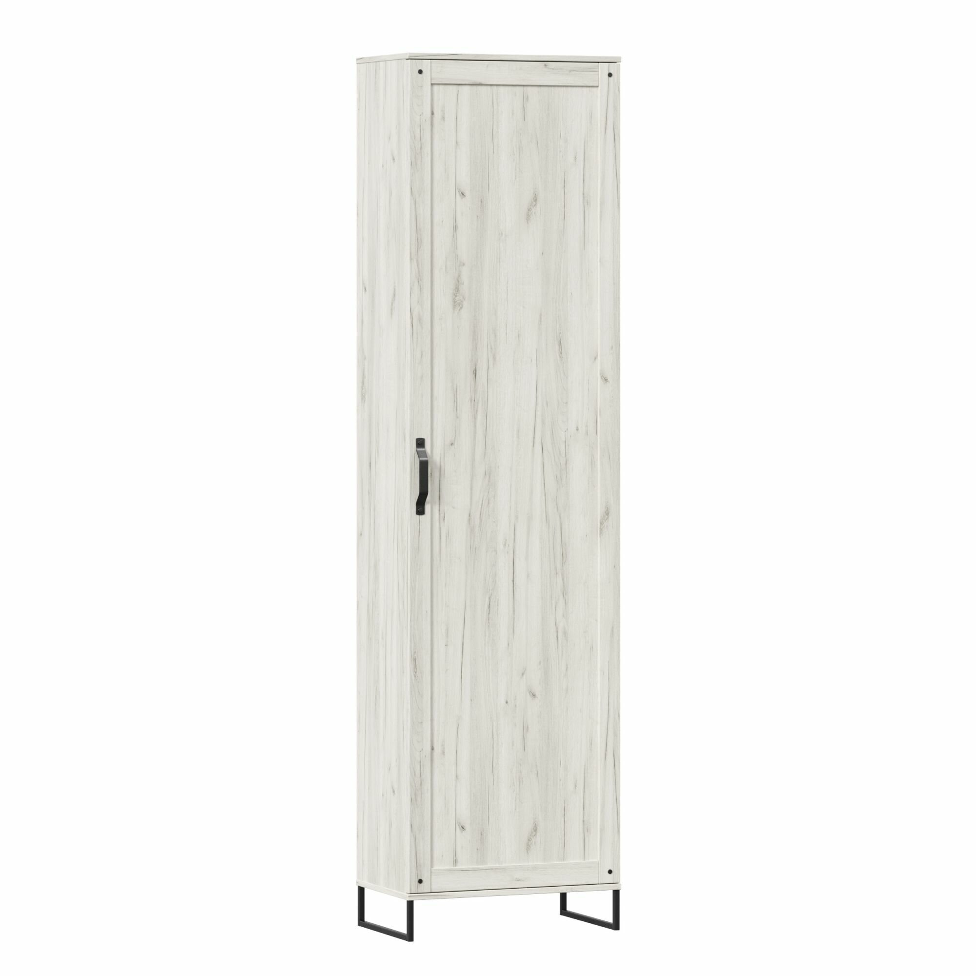 Шкаф-пенал для одежды со штангой Сидней, 59 х 223.5см, Дуб Крафт белый