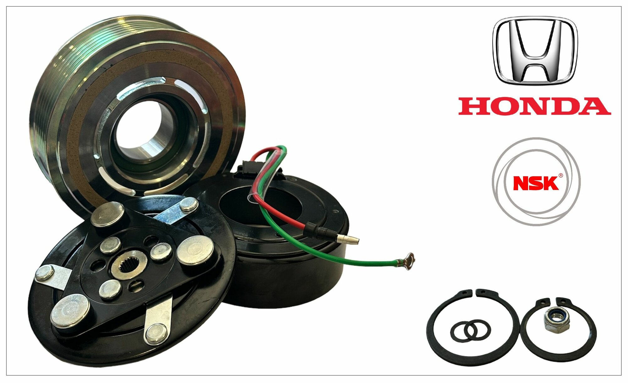 Муфта компрессора кондиционера на японском подшипнике NSK Honda Accord