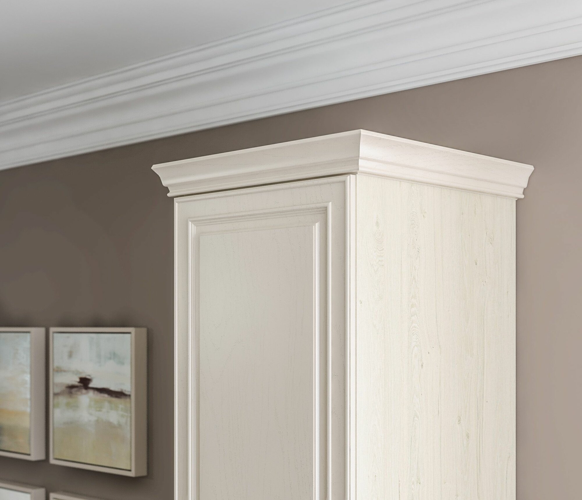 Карниз для шкафа столплит Гранд СБ-3535, МДФ Классика Светлый, 58,8х59,8х7,4 см