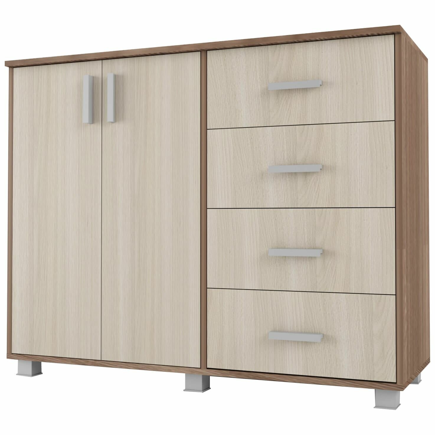 Комод №16 (Комод 1160, ФУР.) (шимо темн./шимо светл.)