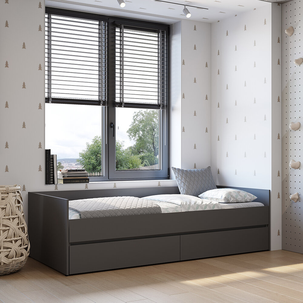 Кровать раздвижная детская трансформер 90х200 (в разложенном виде 180х200) 95,9х58,0х203,2 см,