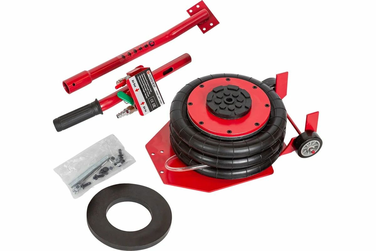 Домкрат Forsage подкатной пневматический 3т(6-12bar, h min 135мм, h max 420мм, 3 подушки, 270мм)