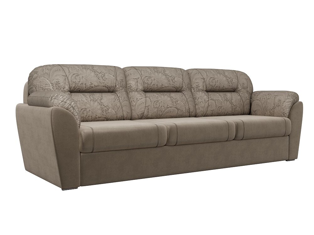 Прямой диван Бостон Luxe Коричневый Флау, дельфин, 255х90х100 см