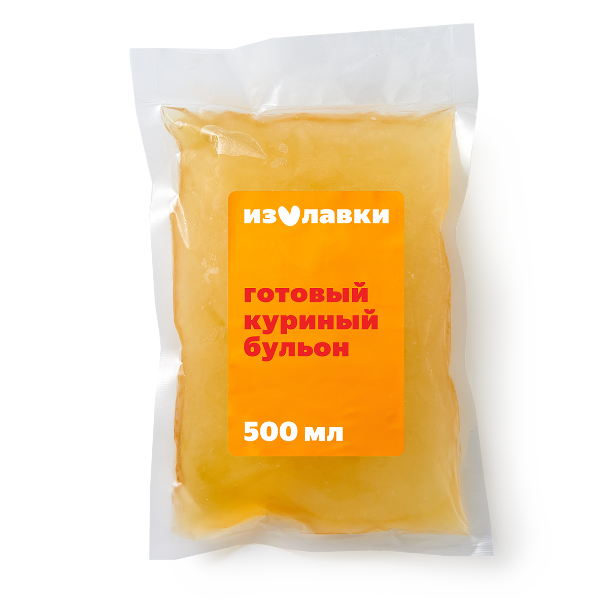 Готовый насыщенный бульон куриный "Из Лавки", замороженный, 500 мл