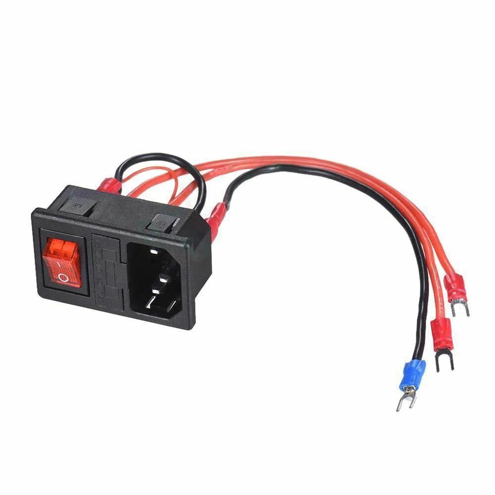 Разъем питания IEC320 C14 AC-01 с проводами