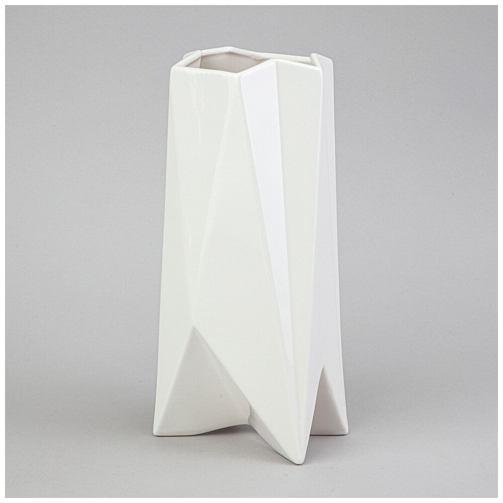 Ваза 10.5*8*24см цвет: белый KSG-374-137