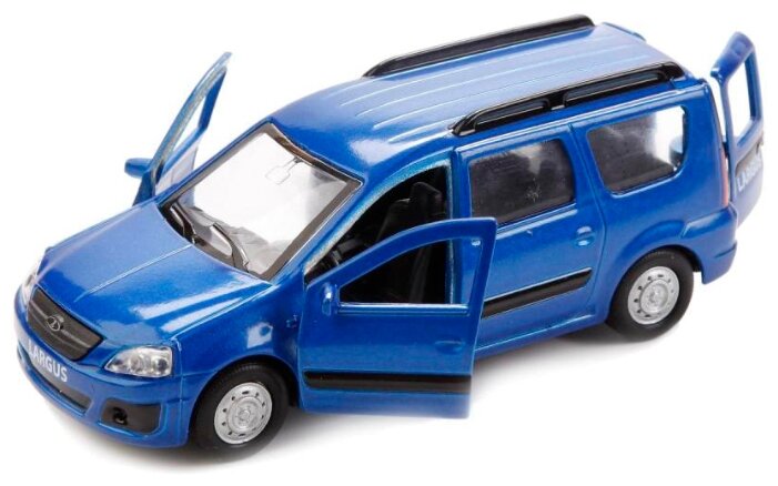Машина металл "LADA Largus" 12см, инерц, открыв. двери, цвет синий