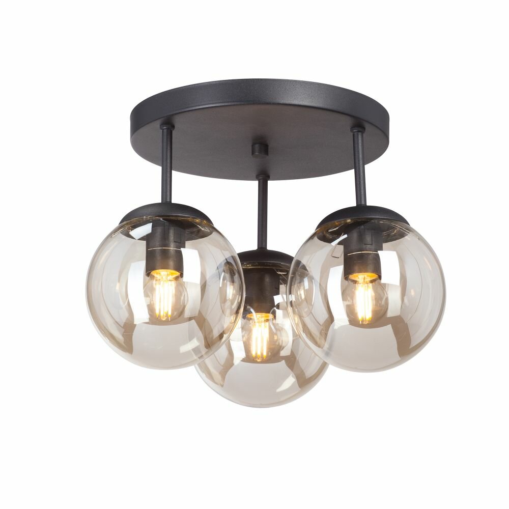 Люстра Vitaluce V3962-1/3PL, 3xE27 Макс. 40Вт Черный, Матовый / Виталюче.