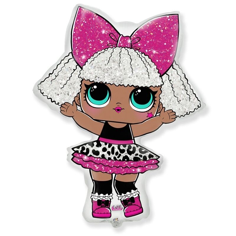 Фольгированный шар Flexmetal фигура, "Кукла LOL. Дива", формат мини, подходит для гелия/воздуха