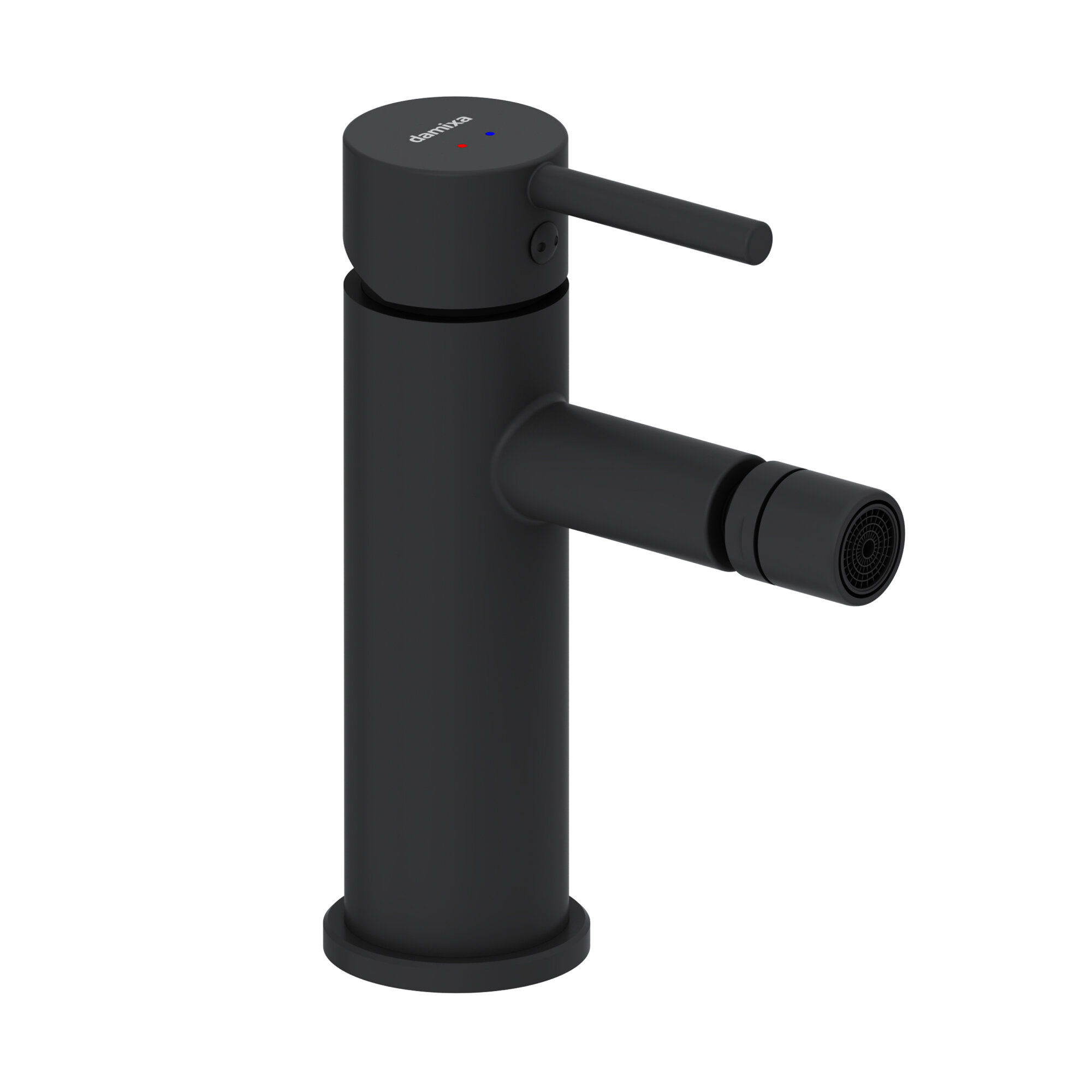 Смеситель для биде Damixa Point, черный, с донным клапаном, поворотный излив