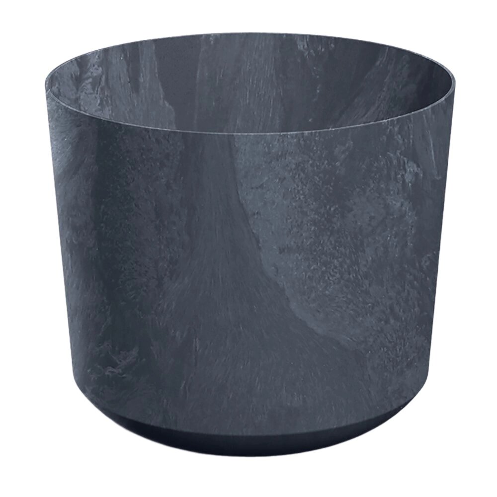 Кашпо пластиковое Tubo Beton антрацит d19,9 см h17,7 см 4,6 л