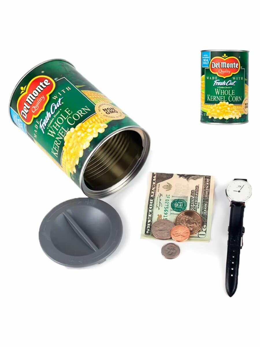 Тайник Консервная банка кукурузы / Жестяная банка с консервами бутафория