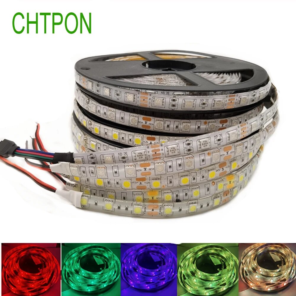 Зеленая светодиодная лента RGB 5050 5 м, 5V, IP20