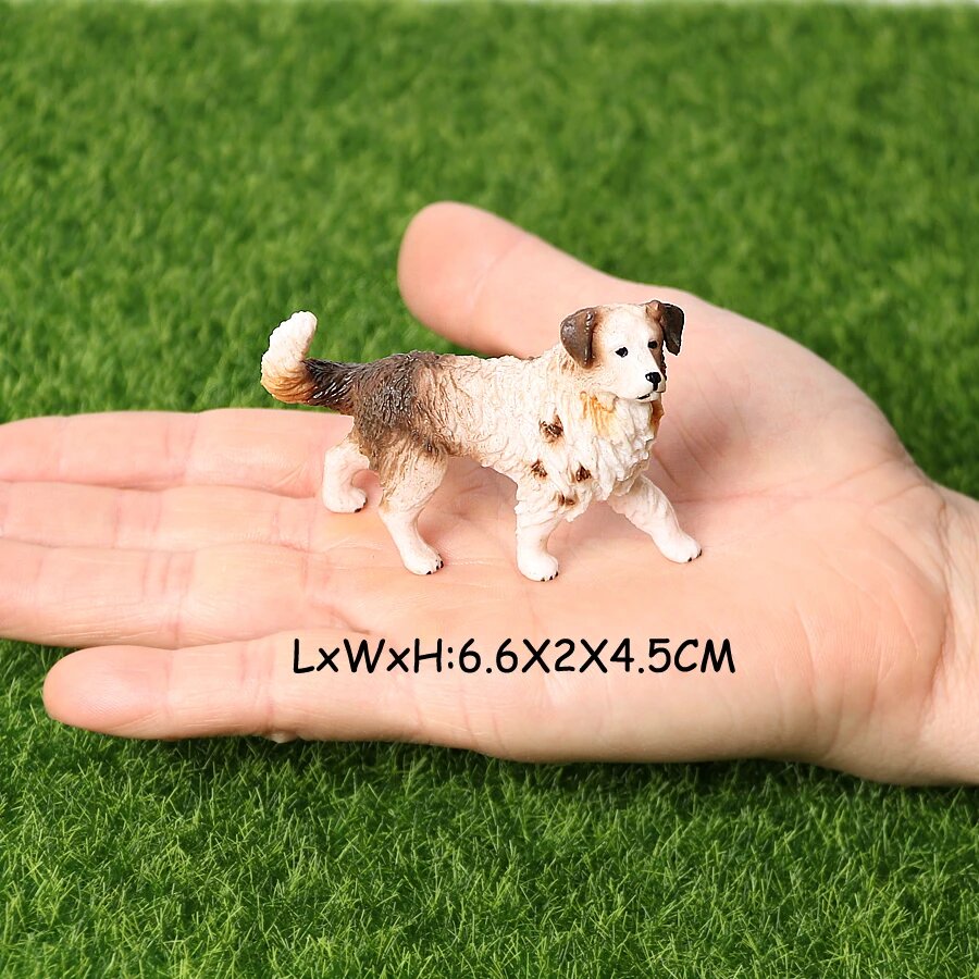 Фигурки собак UTOMY ПВХ 5 шт. Белый, Australian Shepherd
