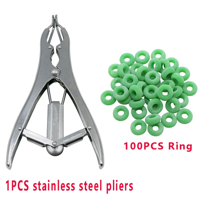 Плоскогубцы для кастрации животных 1PCS 100PCS Rings