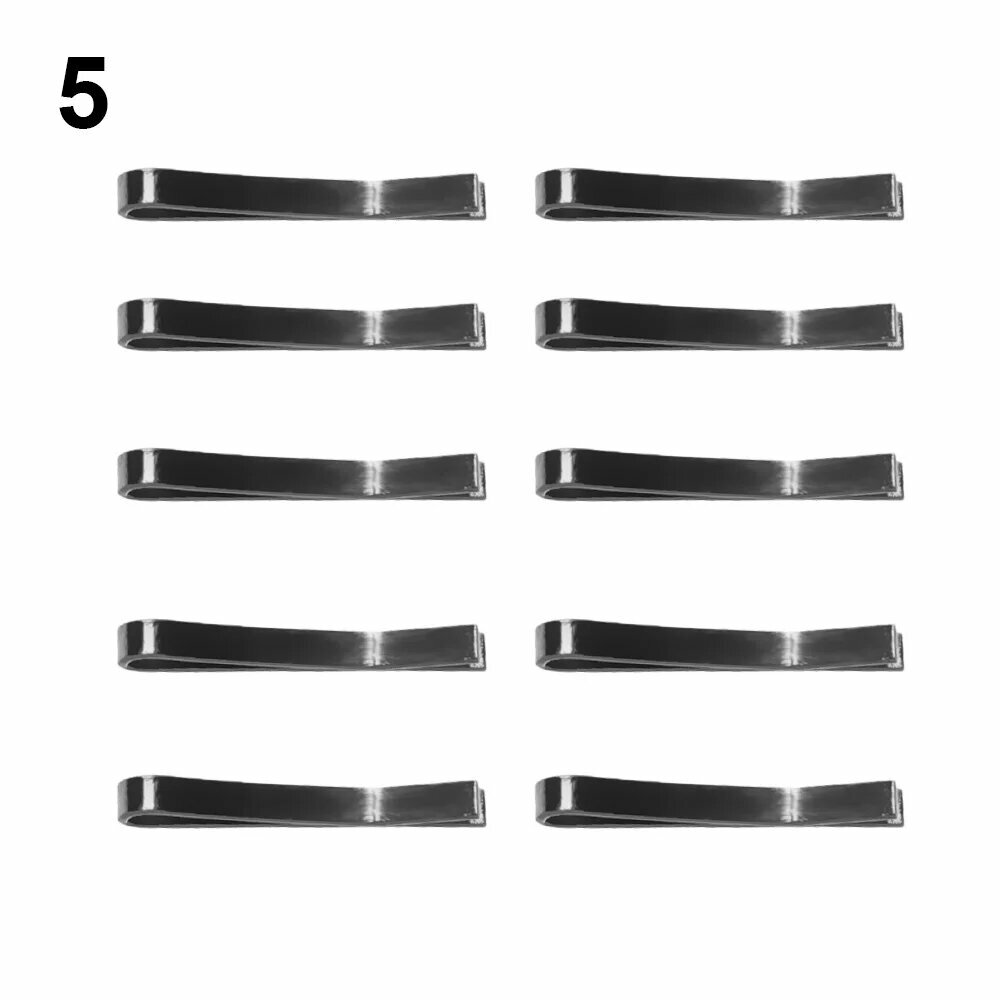 Металлические мини заколки для волос 10 шт Черный, 1.1cm-E1