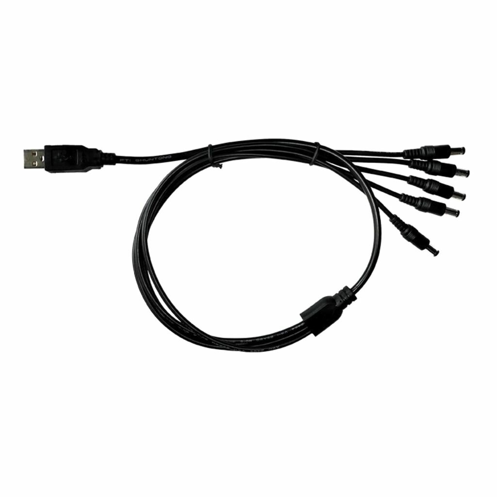 Разветвитель кабеля питания USB-5,5x2,1 мм для камер видеонаблюдения, светодиодных фонарей и другой зарядки нескольких электронных устройств