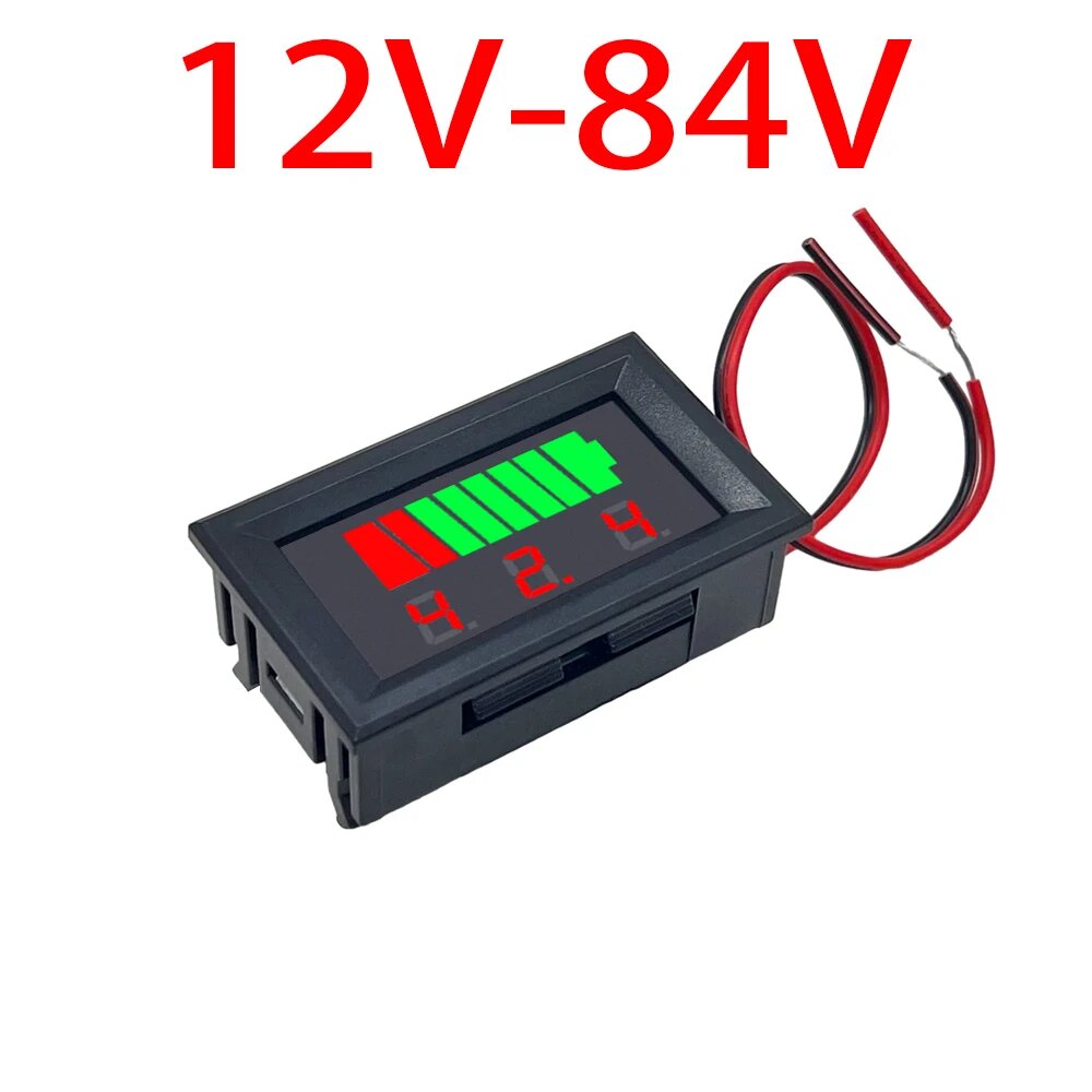 Индикатор заряда аккумулятора GOODGOODDER 12-72В 12V-84V-Red