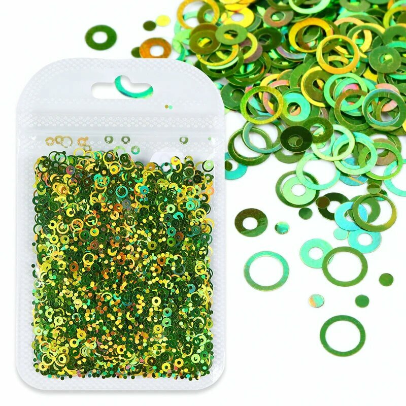 Голографические блестки ADORNOS для эпоксидной смолы 2г Зеленый, LSKXY-9