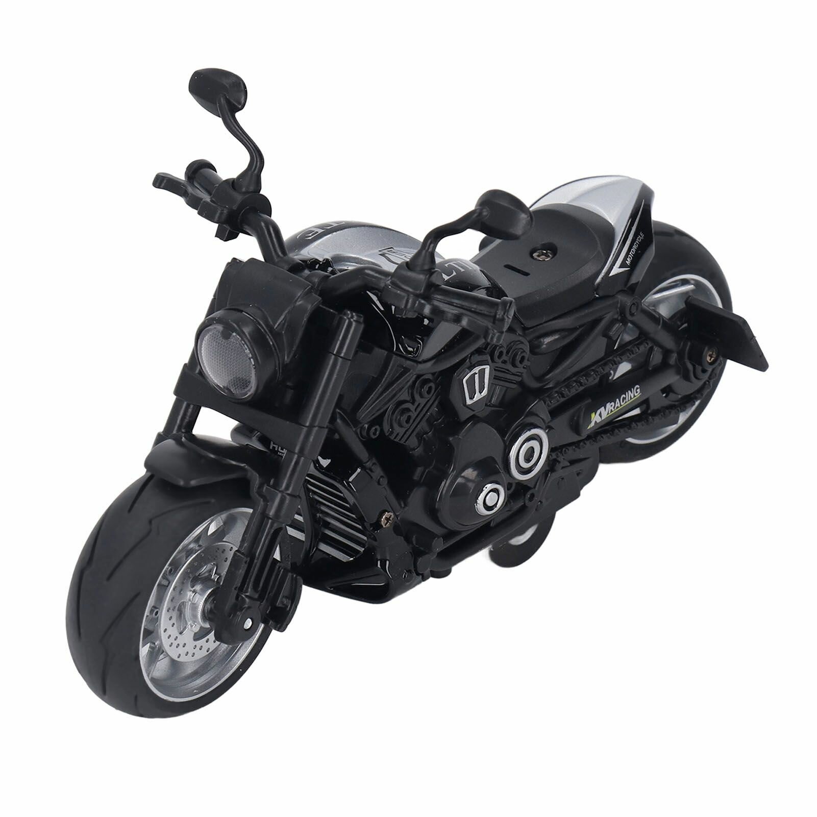 Модель мотоцикла 1:12, сплав/пластик, ретро, чёрный, декор/игрушка