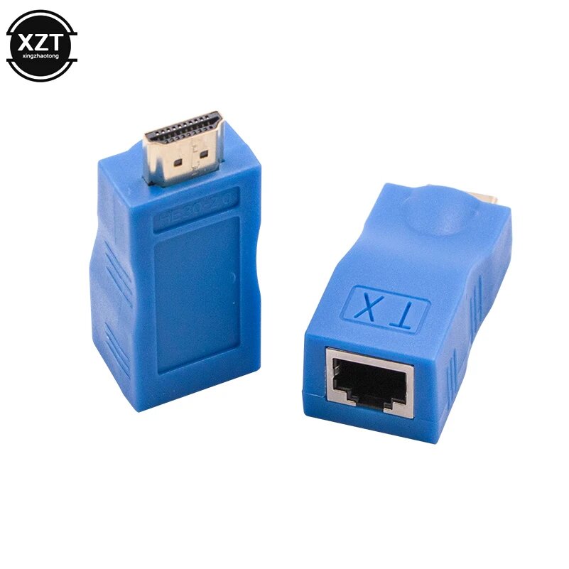 HDMI-совместимый с расширительным передатчиком RJ45 HDMI-совместимый с 4K RJ45 Однопортовый сетевой кабель LAN Ethernet кабель 30 м