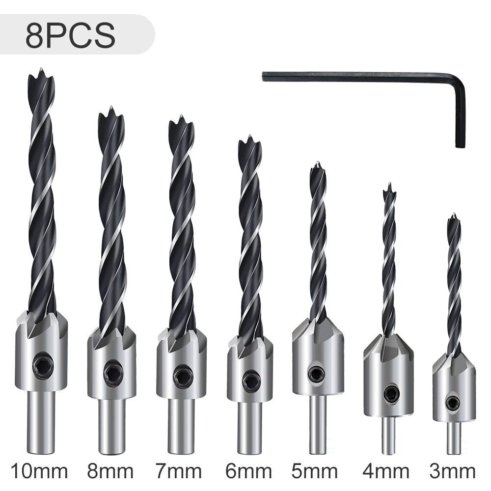 XCAN набор сверл для дерева 3-6 мм 7pcs 3-10mm