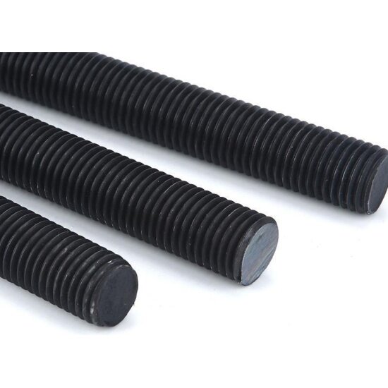 Шпилька резьбовая Море-метизов DIN 975 класс прочности 12.9, оксид М27x2000 мм, 1 шт SHPIL975М2721М