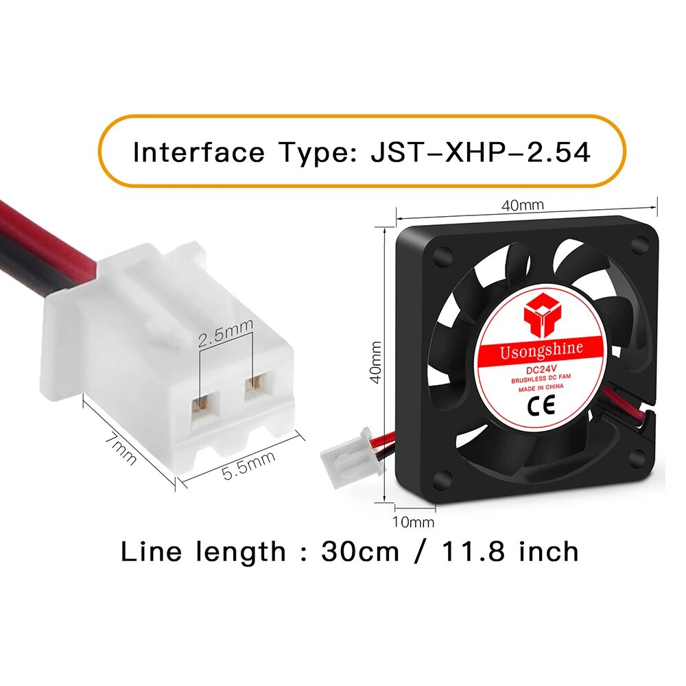 Вентилятор охлаждения TWO TREES 4010 FAN 1PCS, 24V 4010