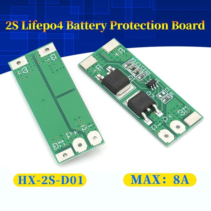 Плата защиты BMS 2S 7.4В 10A Lifepo4, Model Number: 1pcs