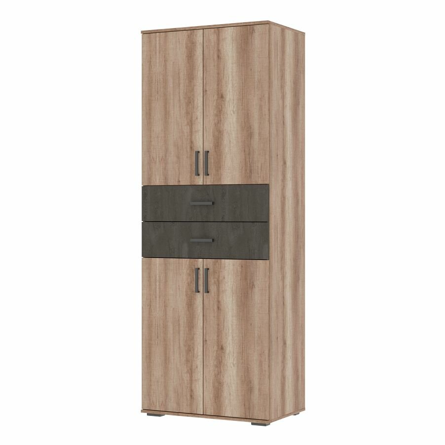 Нельсон ШК 05 (СОЛО-5) Шкаф (0.800х2,200х0,500) Дуб каньон / Железный камень