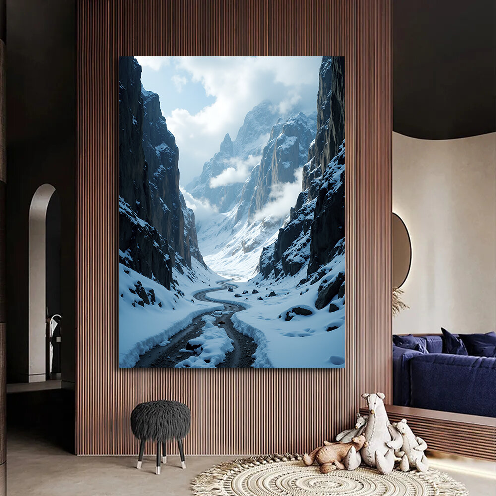 Горный пейзаж / Море, картина с природой, 60х80 см.