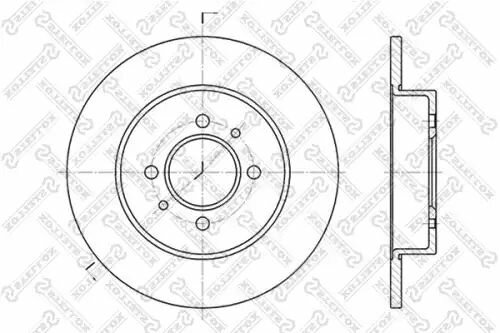Диск тормозной задний Renault Laguna/Safrane 1.8-2.2D 92-96