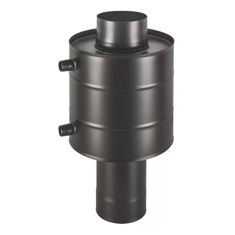 Теплообменник из нержавеющей стали BLACK для дымохода 6л на трубе д.115 штамп. (AISI 439)