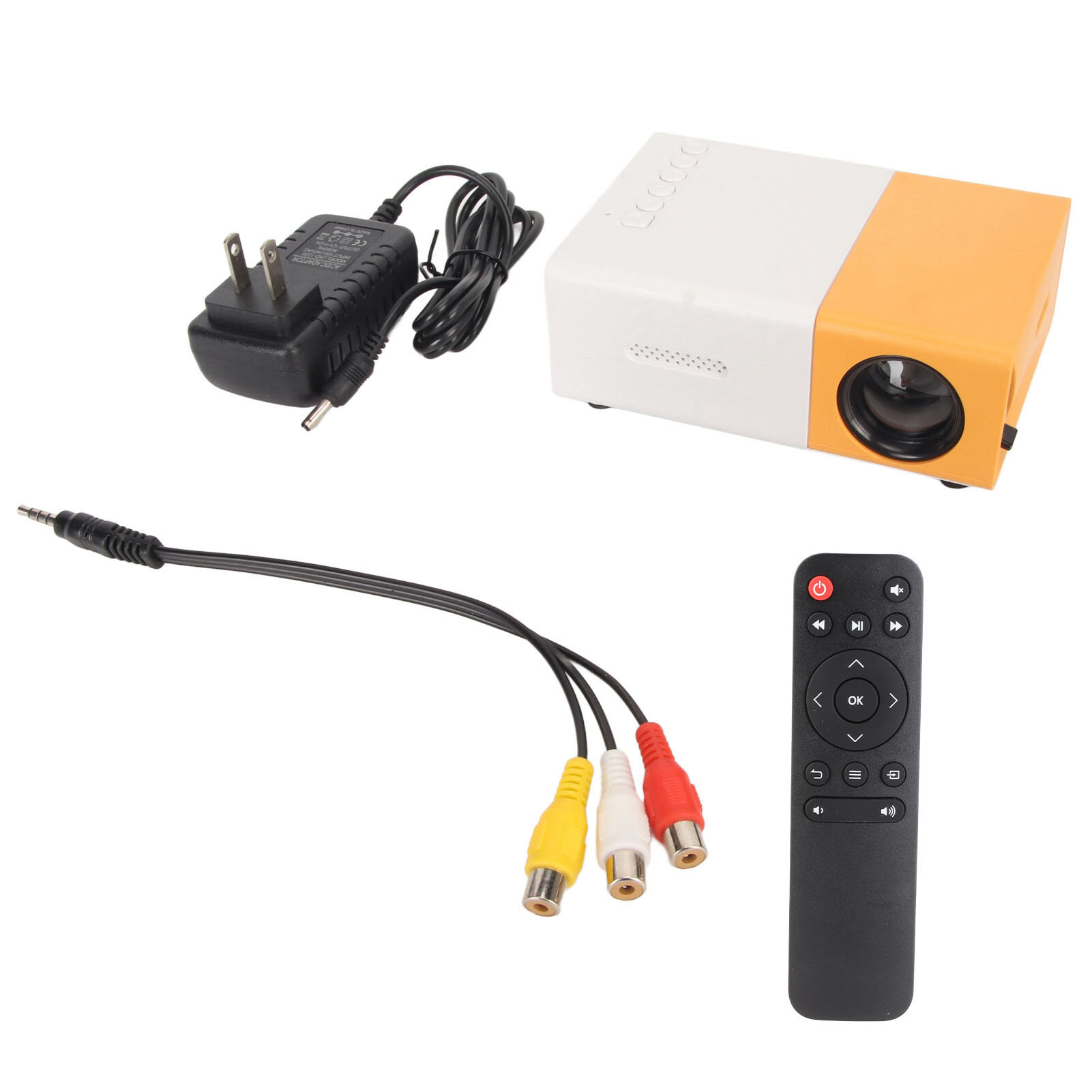 Mini Projector LCD 1080P Support AV VGA HD USB Remote Control Portable Projector for Family