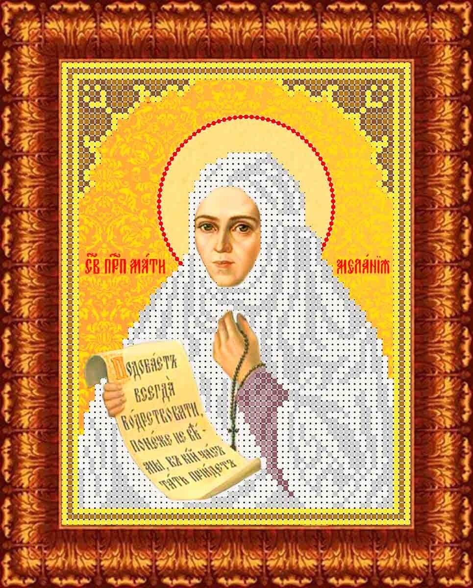 Рисунок-схема на ткани Каролинка "Икона Святая Мелания", для вышивания, инструкция