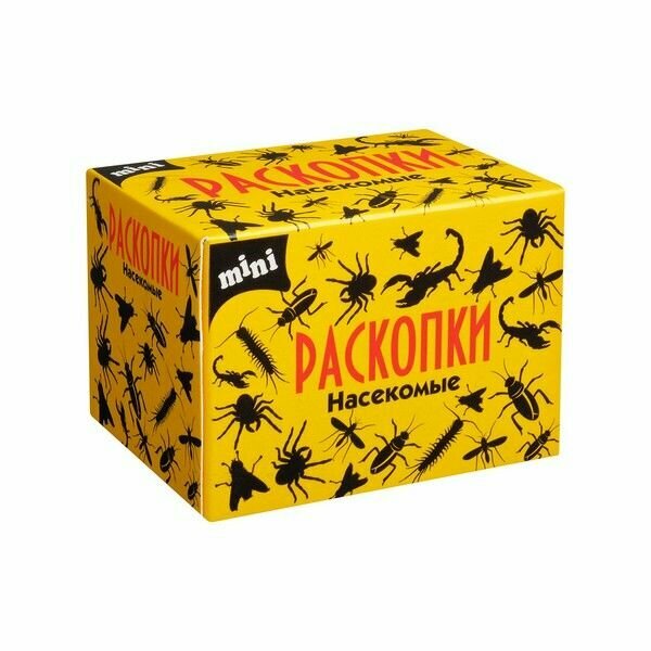 Мини набор для проведения раскопок Бумбарам "Насекомые мини", в коробке, 5,5х7,5 см (DIG-54)