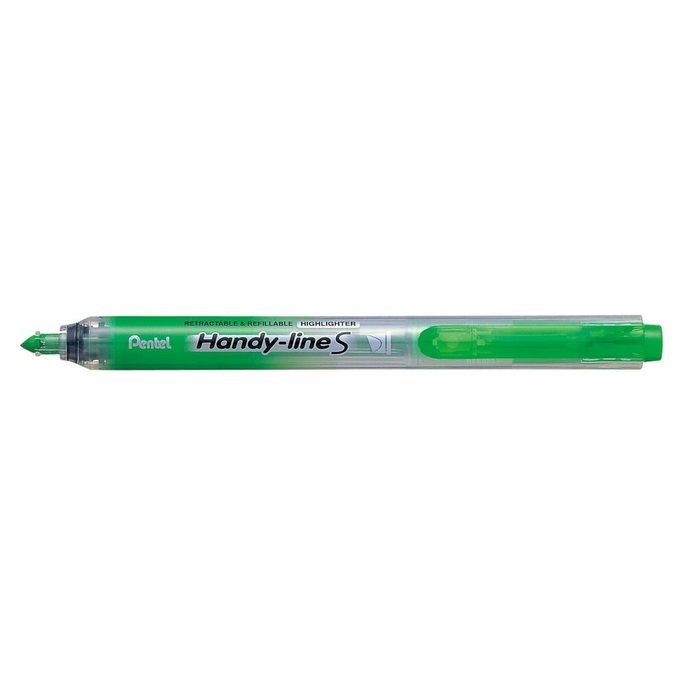 Маркеры-выделители Pentel "Handy-Lines", автоматический, 1-4,5 мм, пулевидный, салатовый, 12 шт