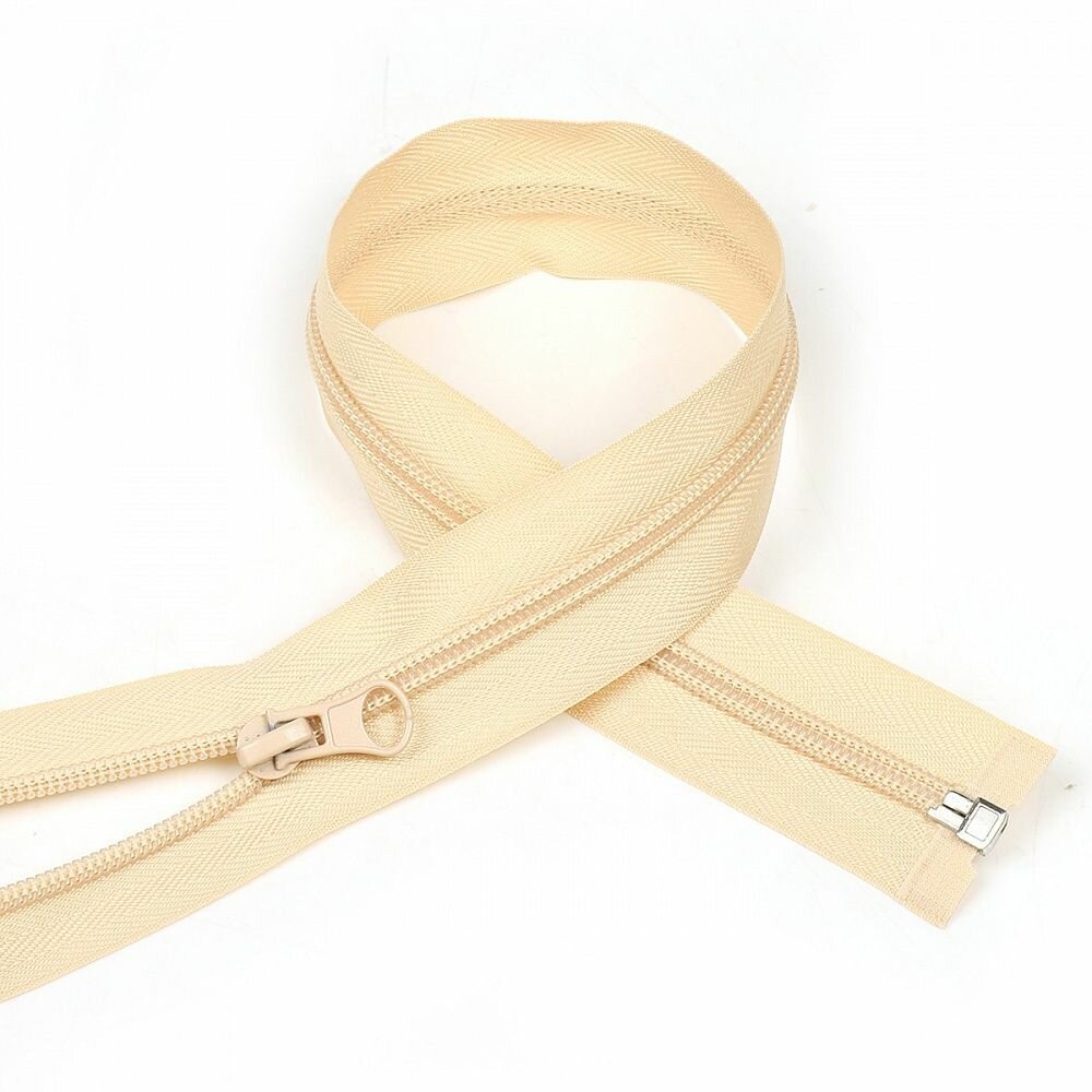 Молния MaxZipper пластиковая спираль №5-N 60 см цвет F291 бежевый, 10 шт