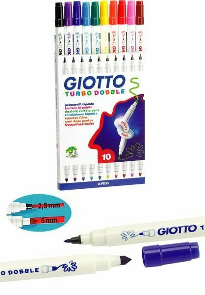 Фломастеры Giotto Turbo Dobble, 10 цветов (424600)